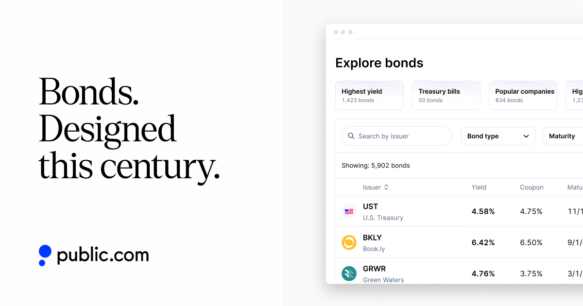 Bond Screener and Finder - Public.com