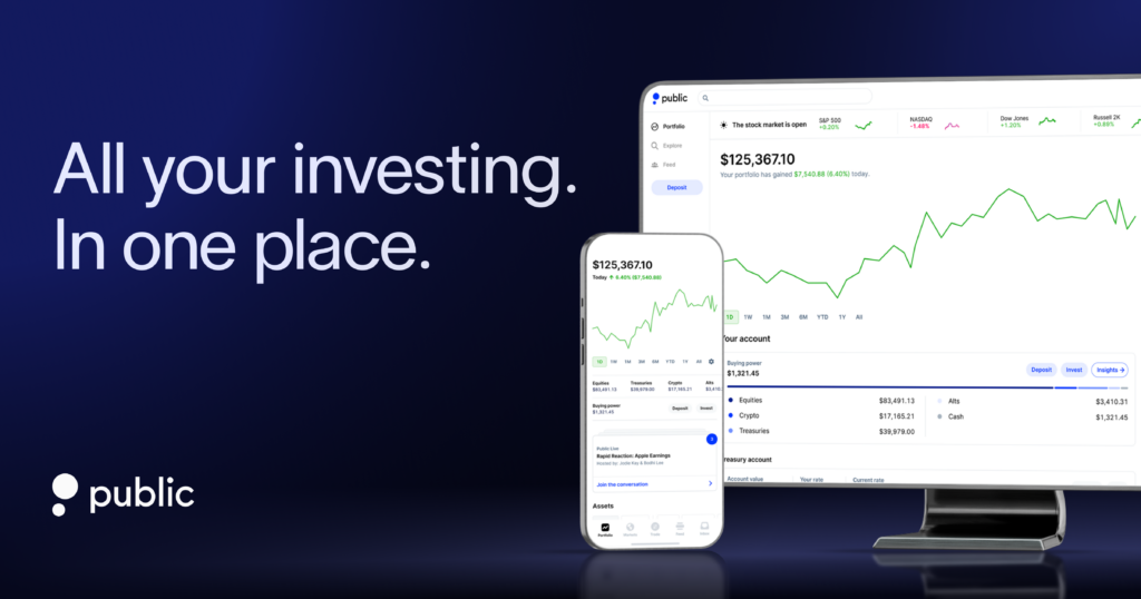 Stocks, Bonds, Crypto, & Options Investing App - Public.com